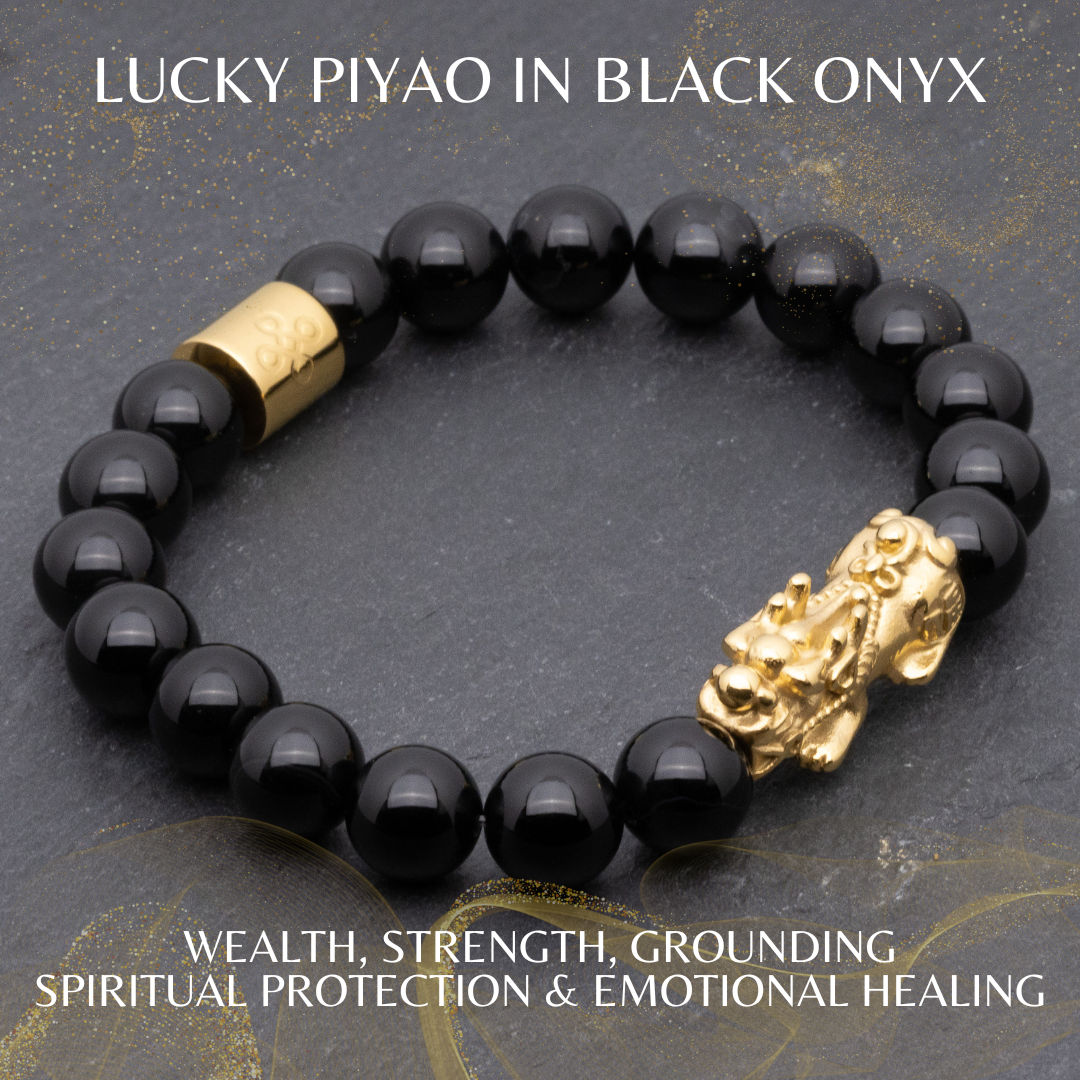 Lucky Piyao in Black Onyx Bracelet – Lucky Life Manila