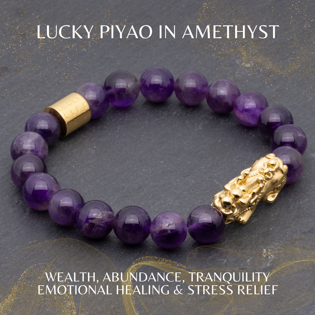Lucky Piyao in Amethyst Bracelet – Lucky Life Manila